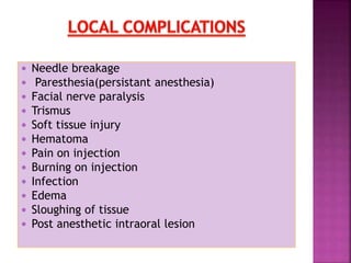 La local complications | PPT