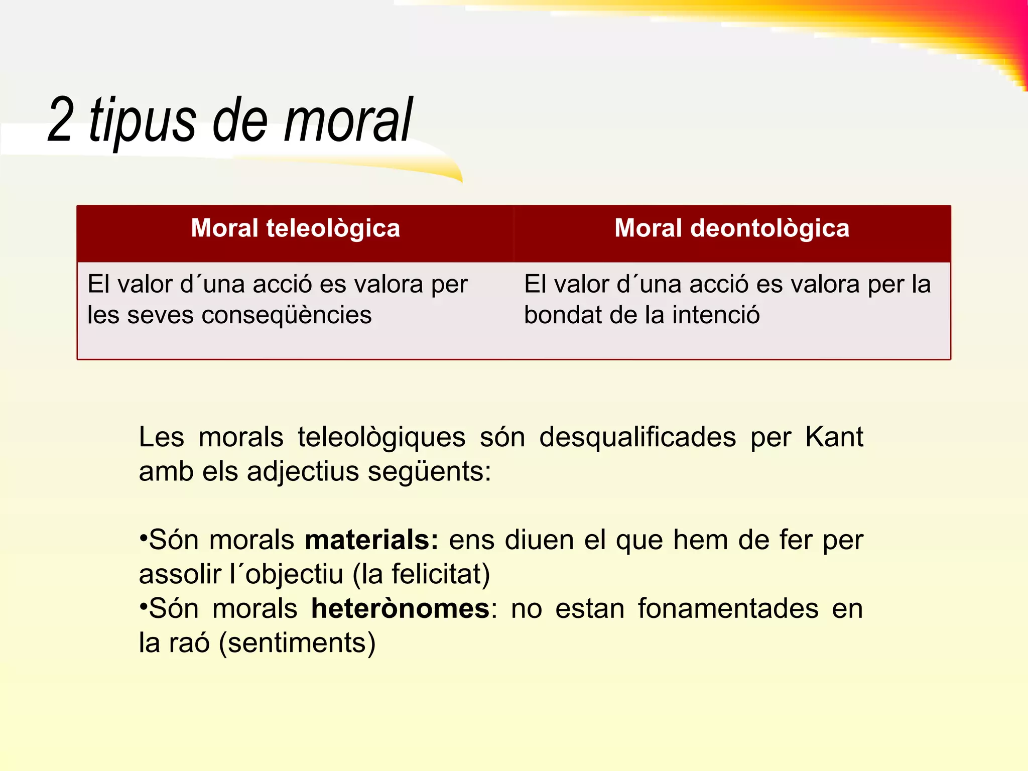 La moral kantiana. | PPT