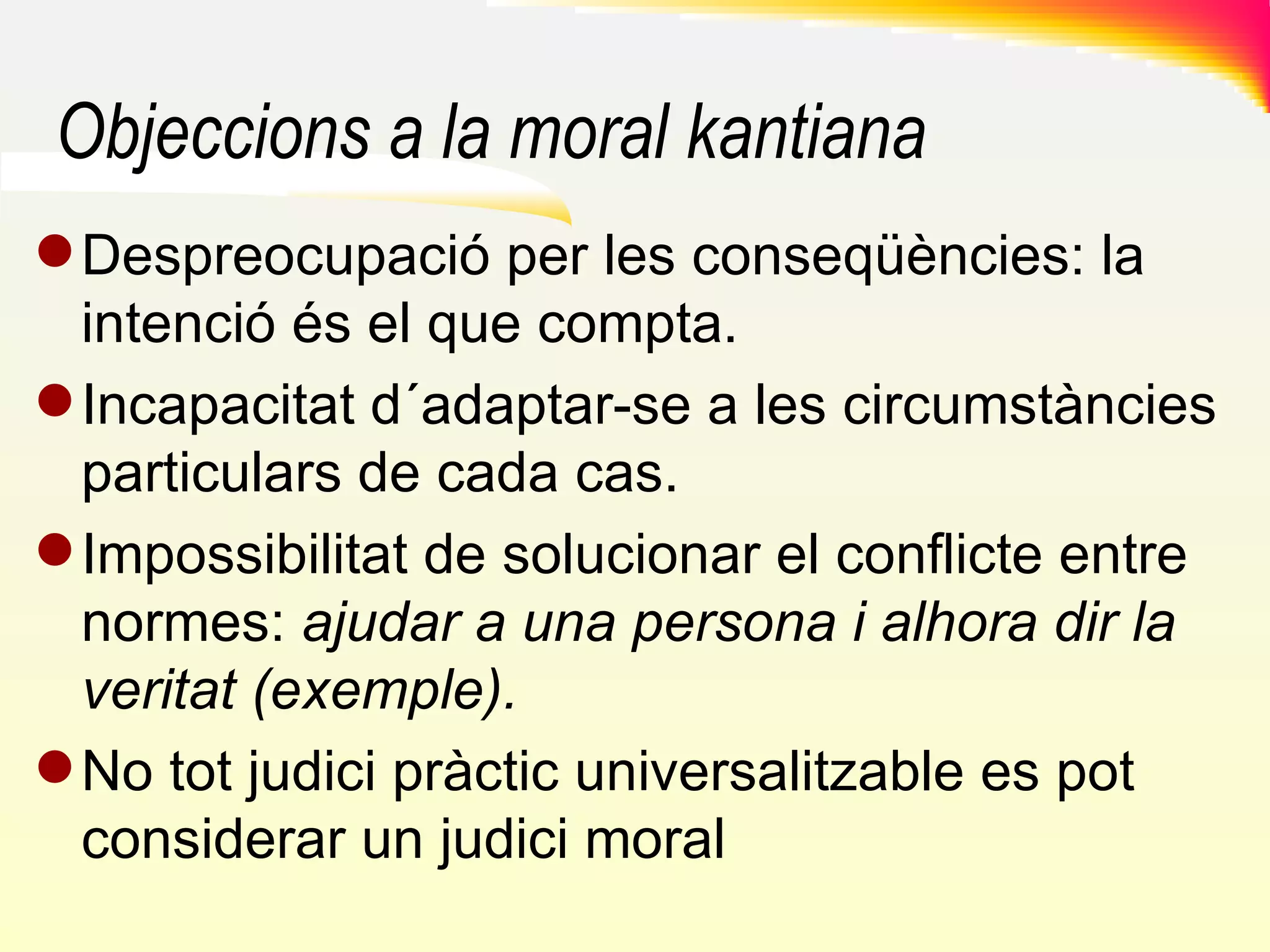 La moral kantiana. | PPT