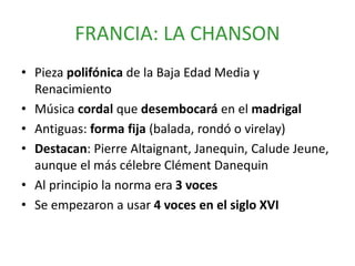 La música profana del renacimiento | PPTX