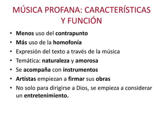 La música profana del renacimiento | PPTX