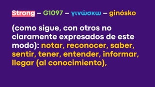📗 La palabra griega ginosko ( entender ) | PDF