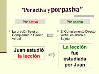 La Pasiva | PPT