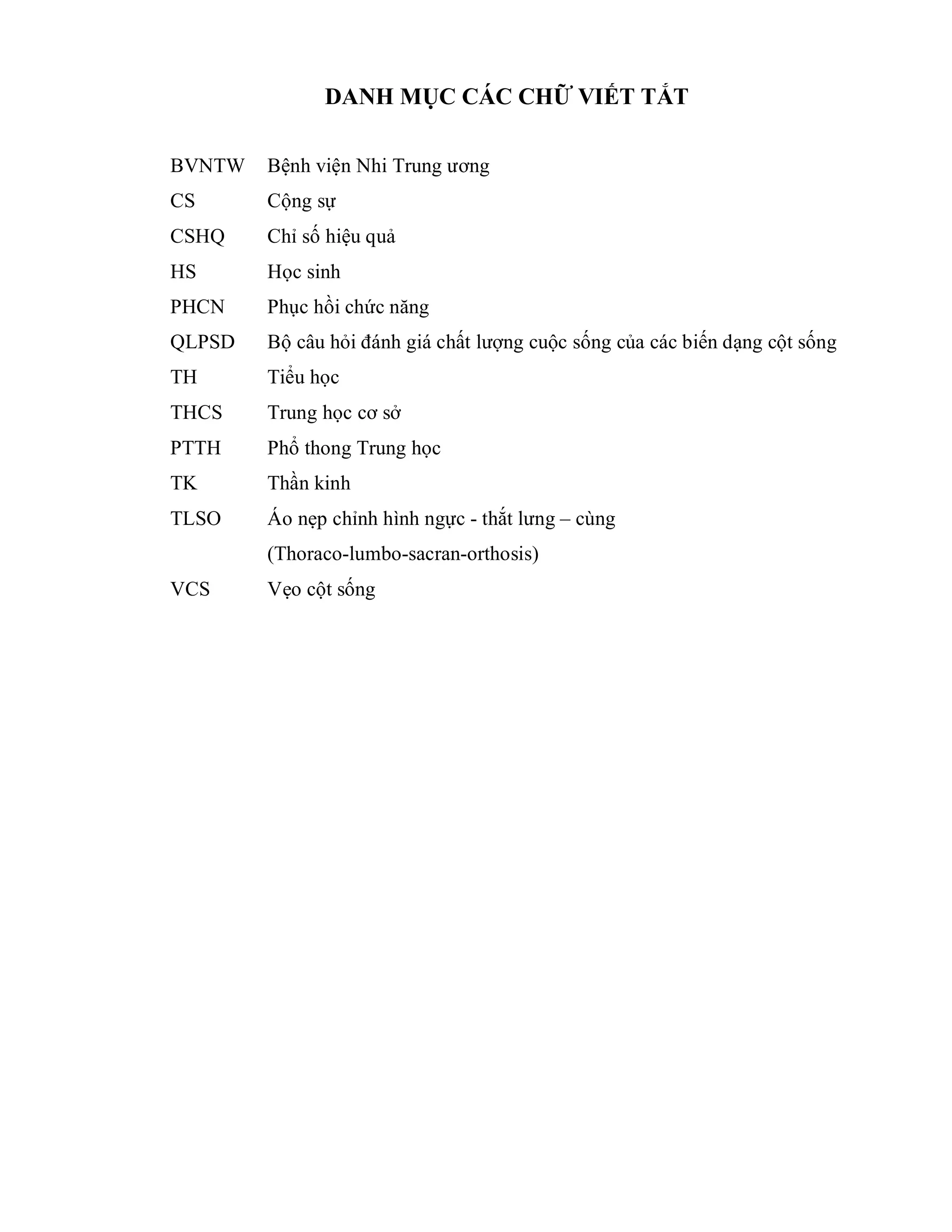 Đề tài: Nghiên cứu hiệu quả can thiệp cho trẻ vẹo cột sống không rõ ...