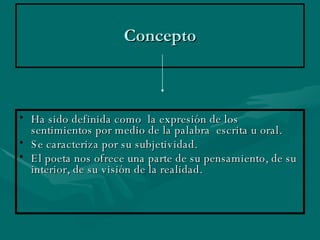 La Poesía Lírica | PPT