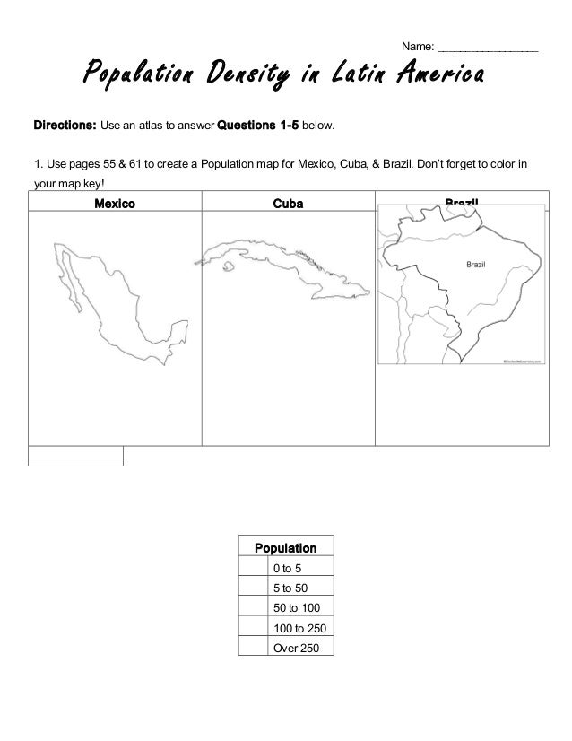La population density