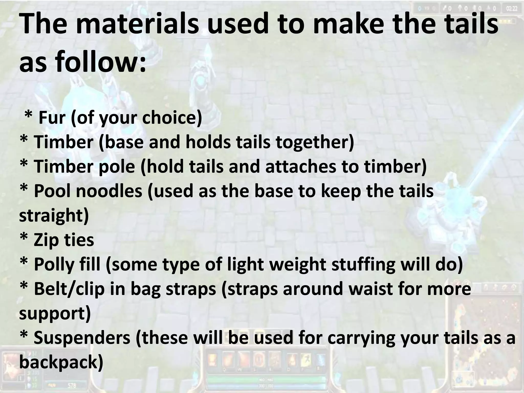 How to make a tail props for a cosplay | PPTX