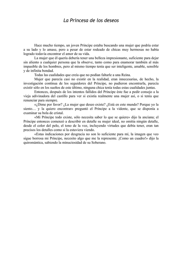 La Princesa De Los Deseos Pdf