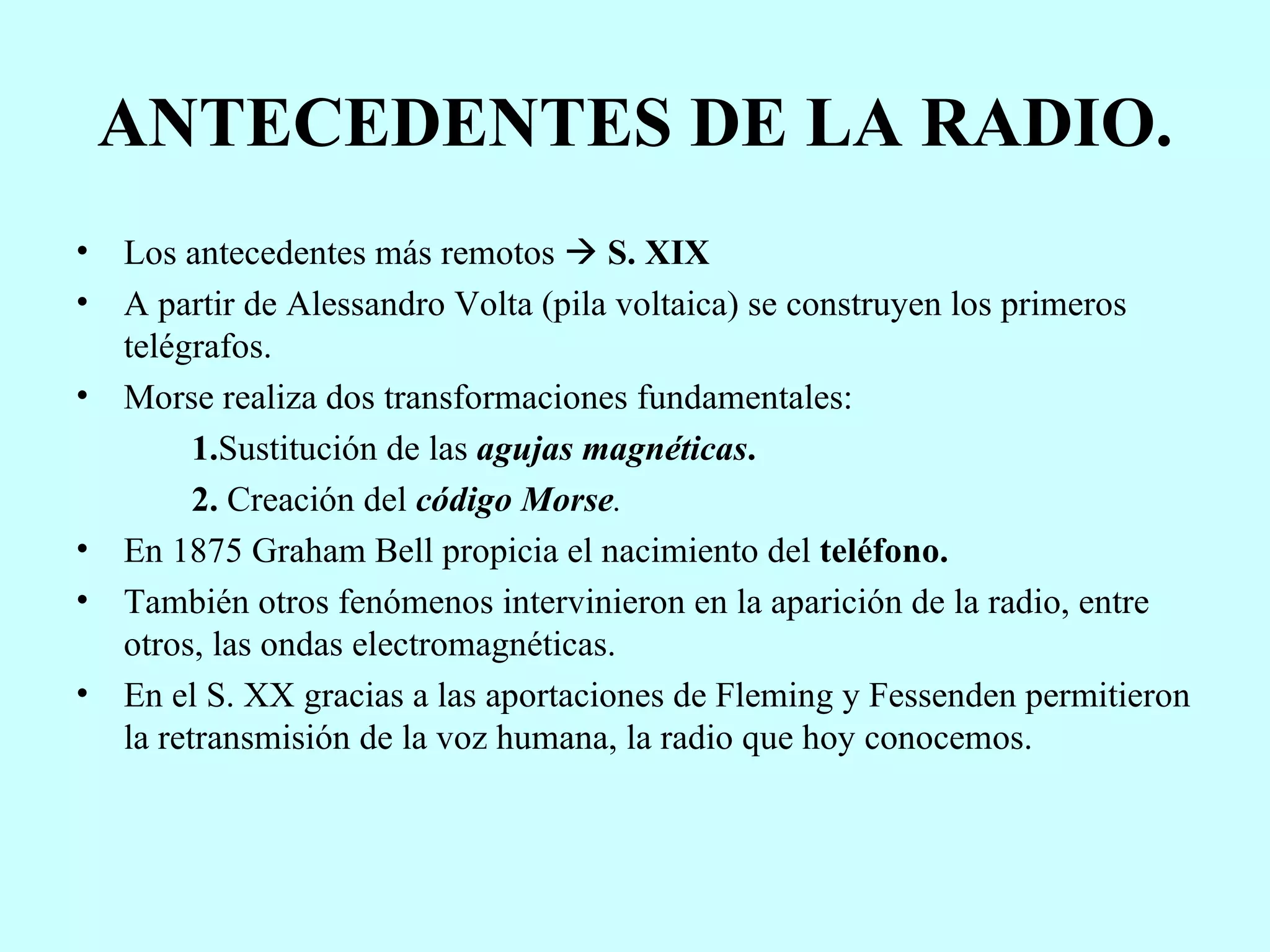 La radio: historia y evolución. | PPT