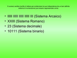 LA RAPPRESENTAZIONE DEI NUMERI | PPT