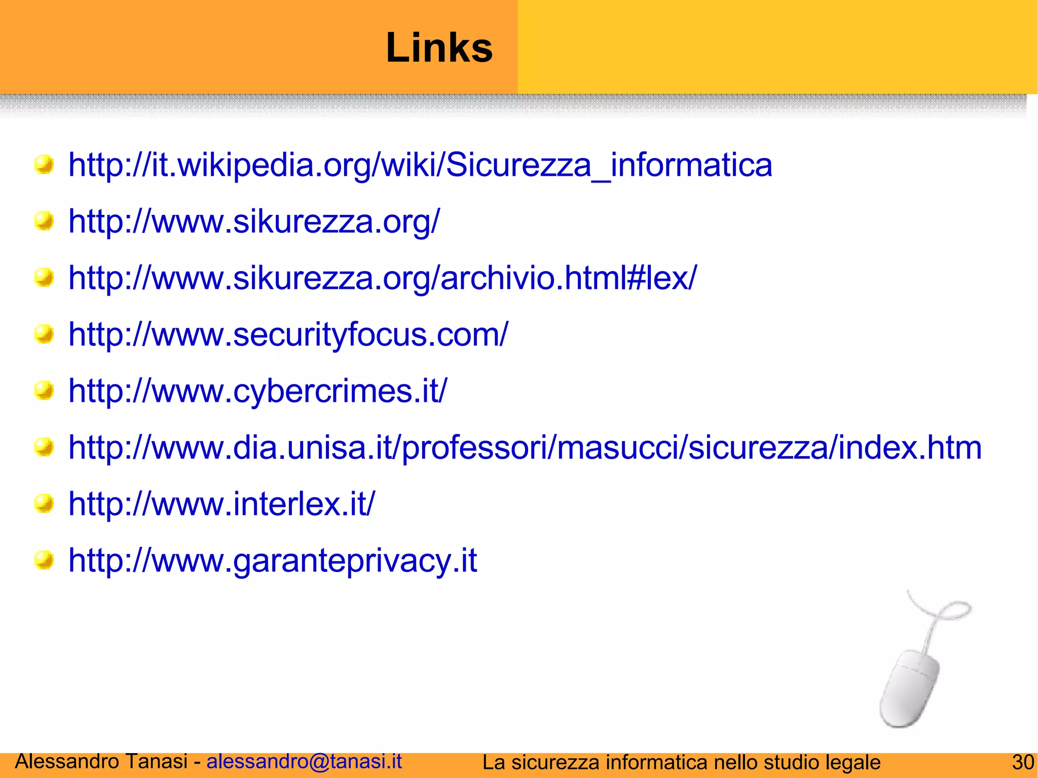 La sicurezza informatica nello studio legale | PPT