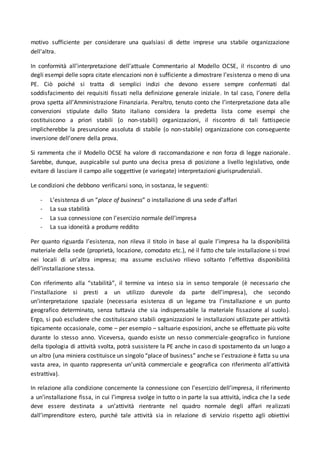 La stabile organizzazione | DOCX | Personal Taxes | Personal Finance