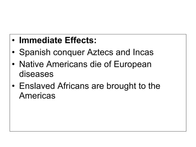 La The Columbian Exchange | PPT