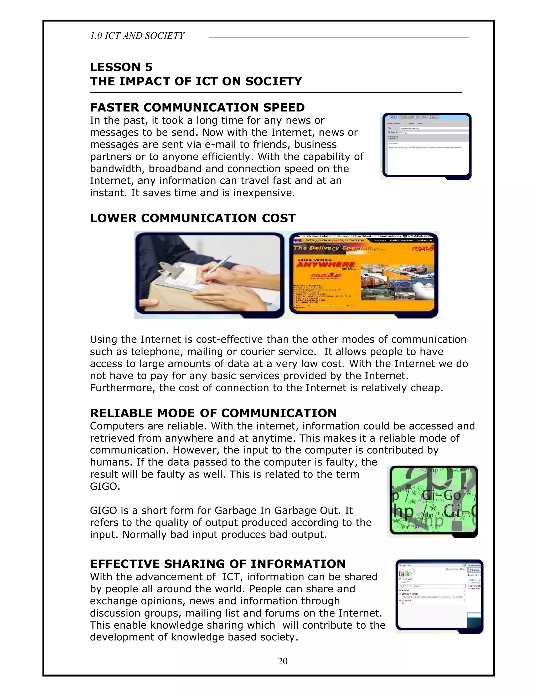 La1 ict-topic-1-ict-and-society | PDF