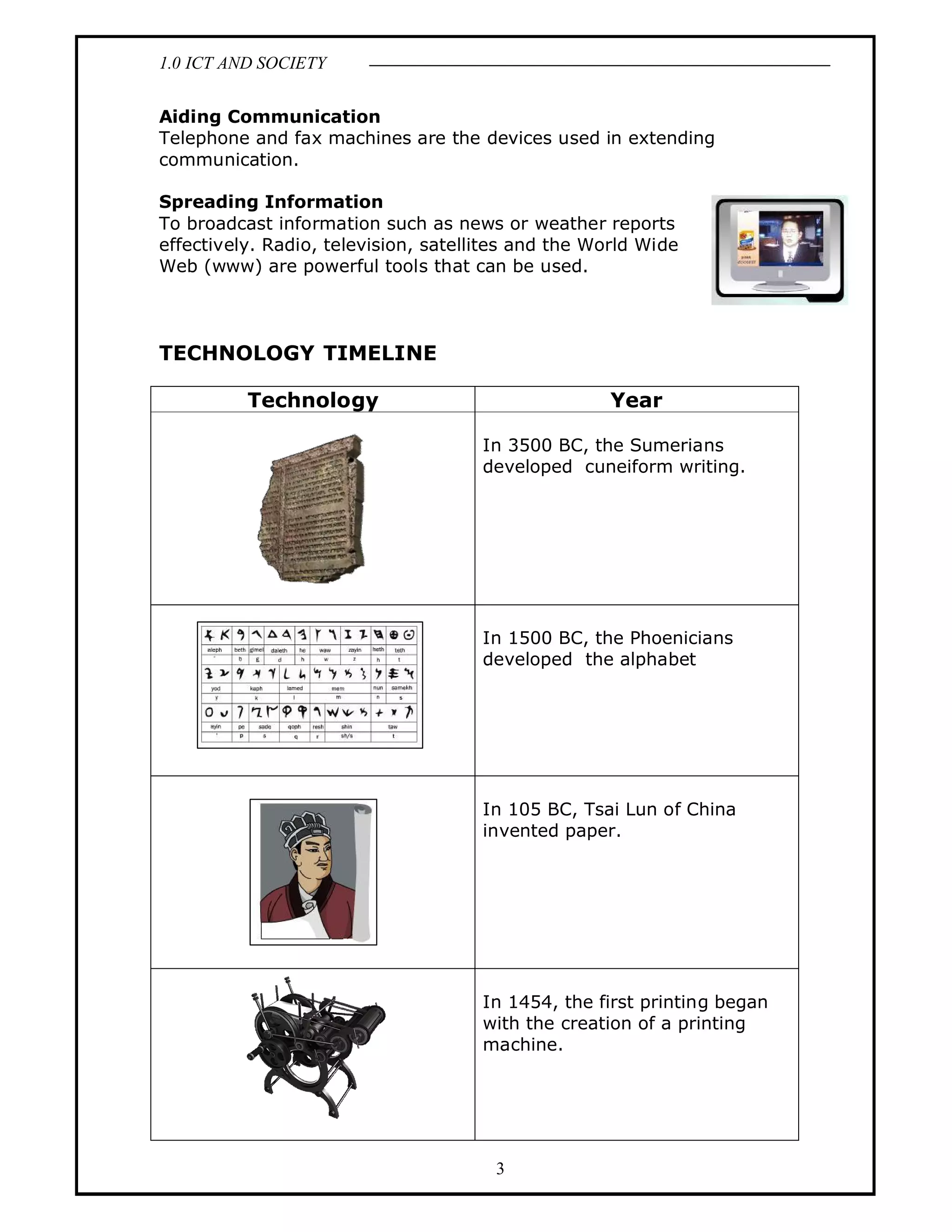 La1 ict-topic-1-ict-and-society | PDF