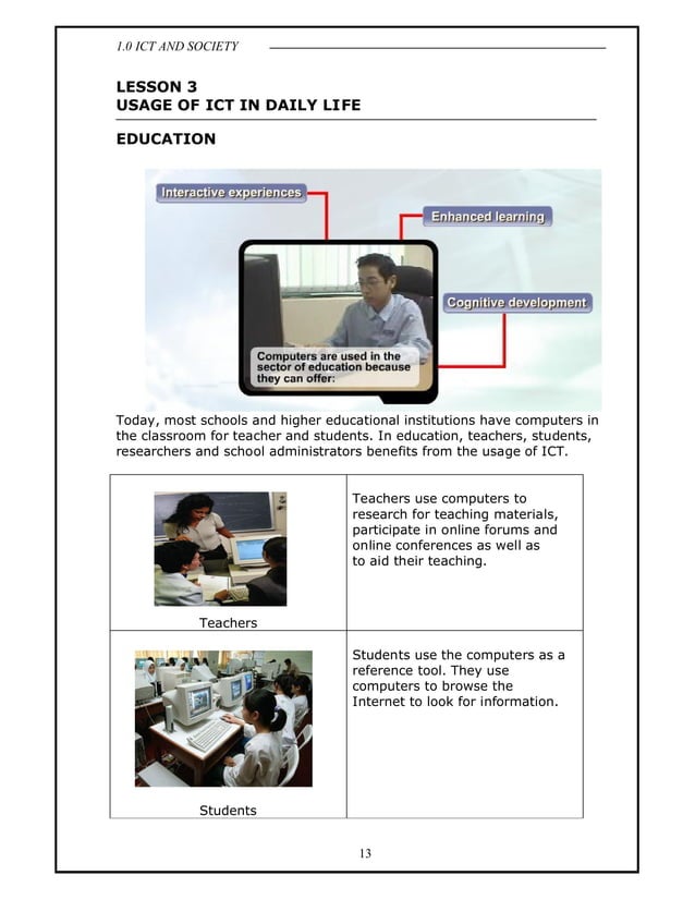 La1 ict-topic-1-ict-and-society | PDF