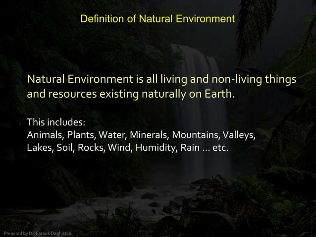1st Lesson ( Environment ): Part 1: ( Natural Environment ) | PPT