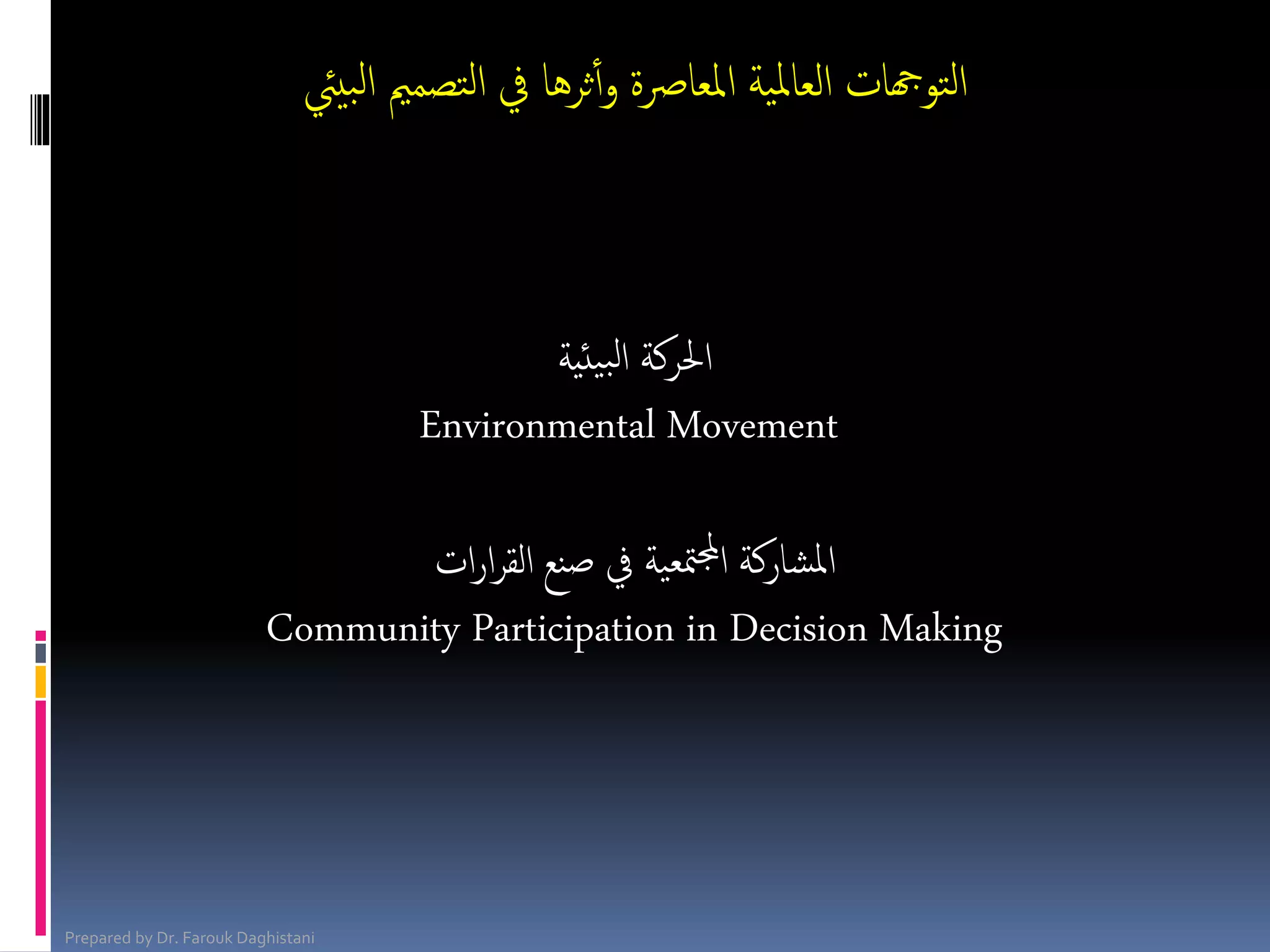 6th Lesson ( Contemporary Trends Affecting Environmental Design ) | PPT