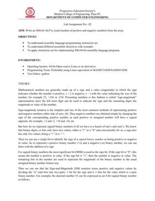 LA2-64 -bit assemby language program to count number of positive and negative numbers from the ...