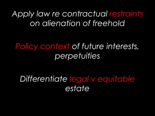 Fragmentation of Property: Native Title, Estates | PPT