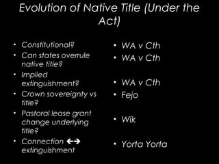 Fragmentation of Property: Native Title, Estates | PPT