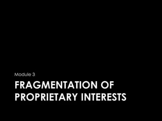 Fragmentation of Property Interests: Doctrine of Tenure | PPT