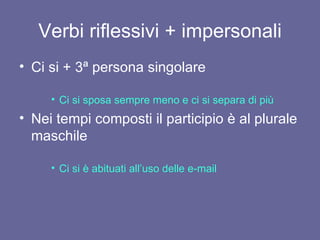 la forma impersonale del verbo | PPT