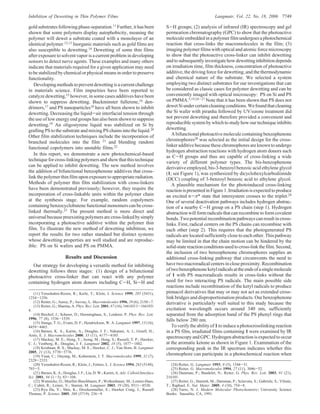 Photoactive Additives for Crosslinking Thin Polymer Films: Inhibition ...