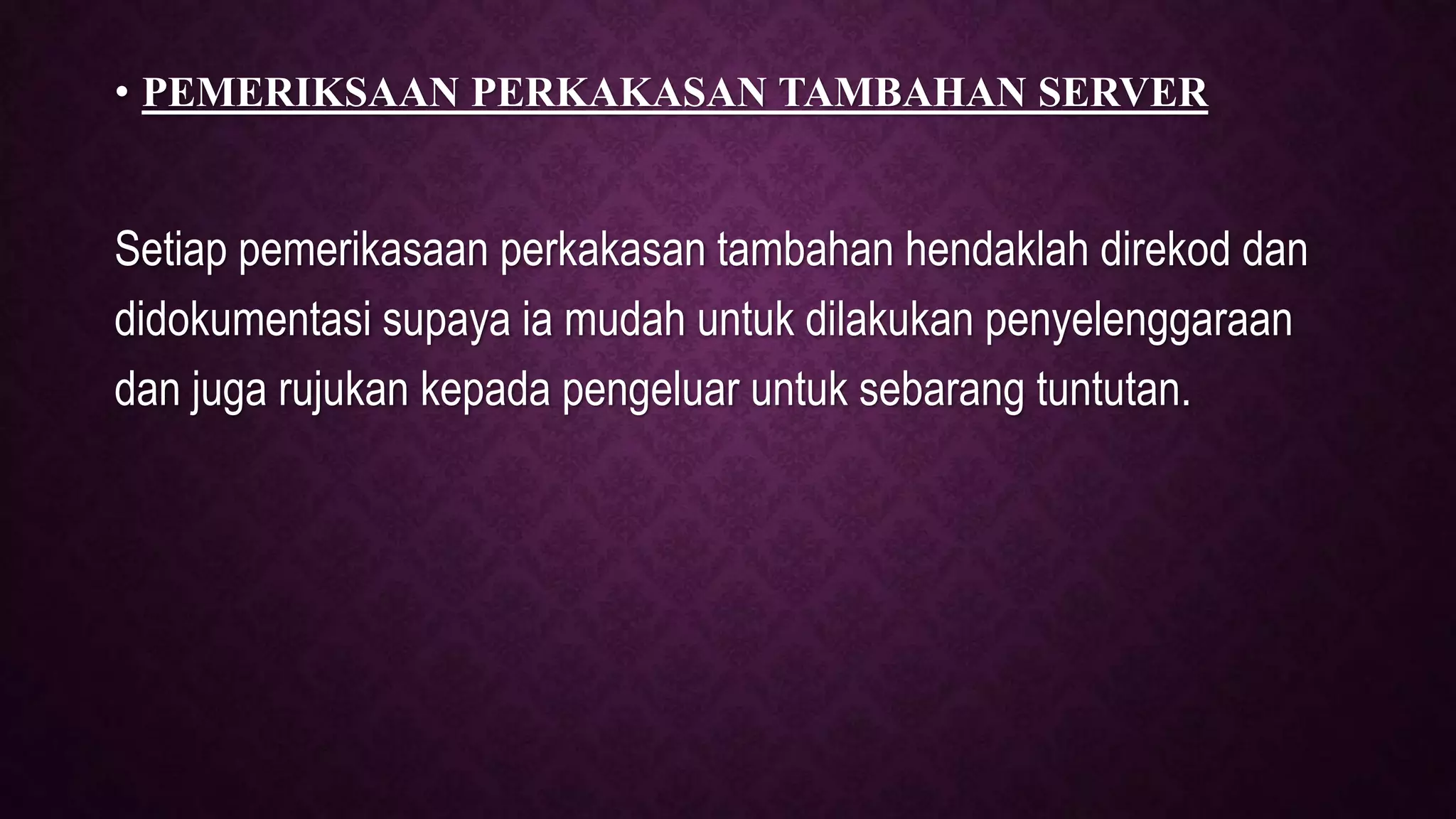 La2 server maintenance | PPTX