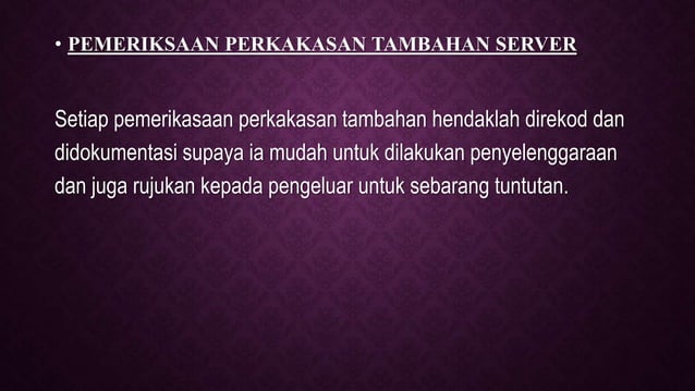 La2 server maintenance | PPTX