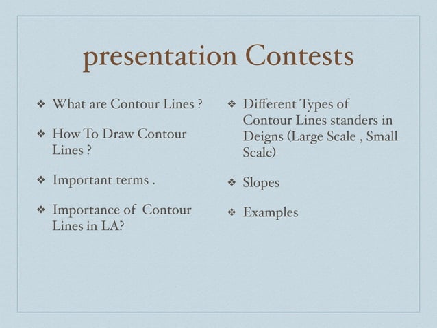 Topography and Countours for LA Students | PPT