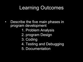 La5 Program Phases | PPT | Computer Software and Applications | Computing