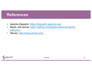 Indicium: Interactive Querying at Scale Using Apache Spark, Zeppelin, and Spark Job-Server with ...