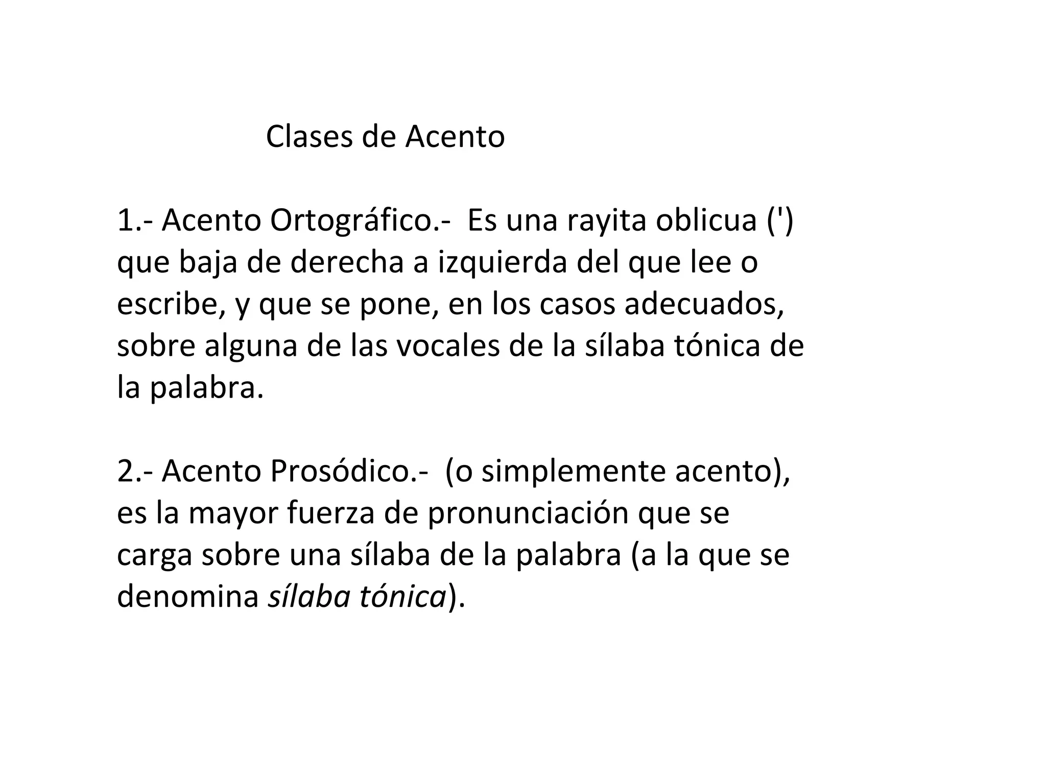 La acentuación | PPT