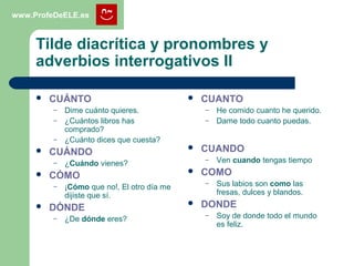 Taller Acentuación - ProfeDeELE.es