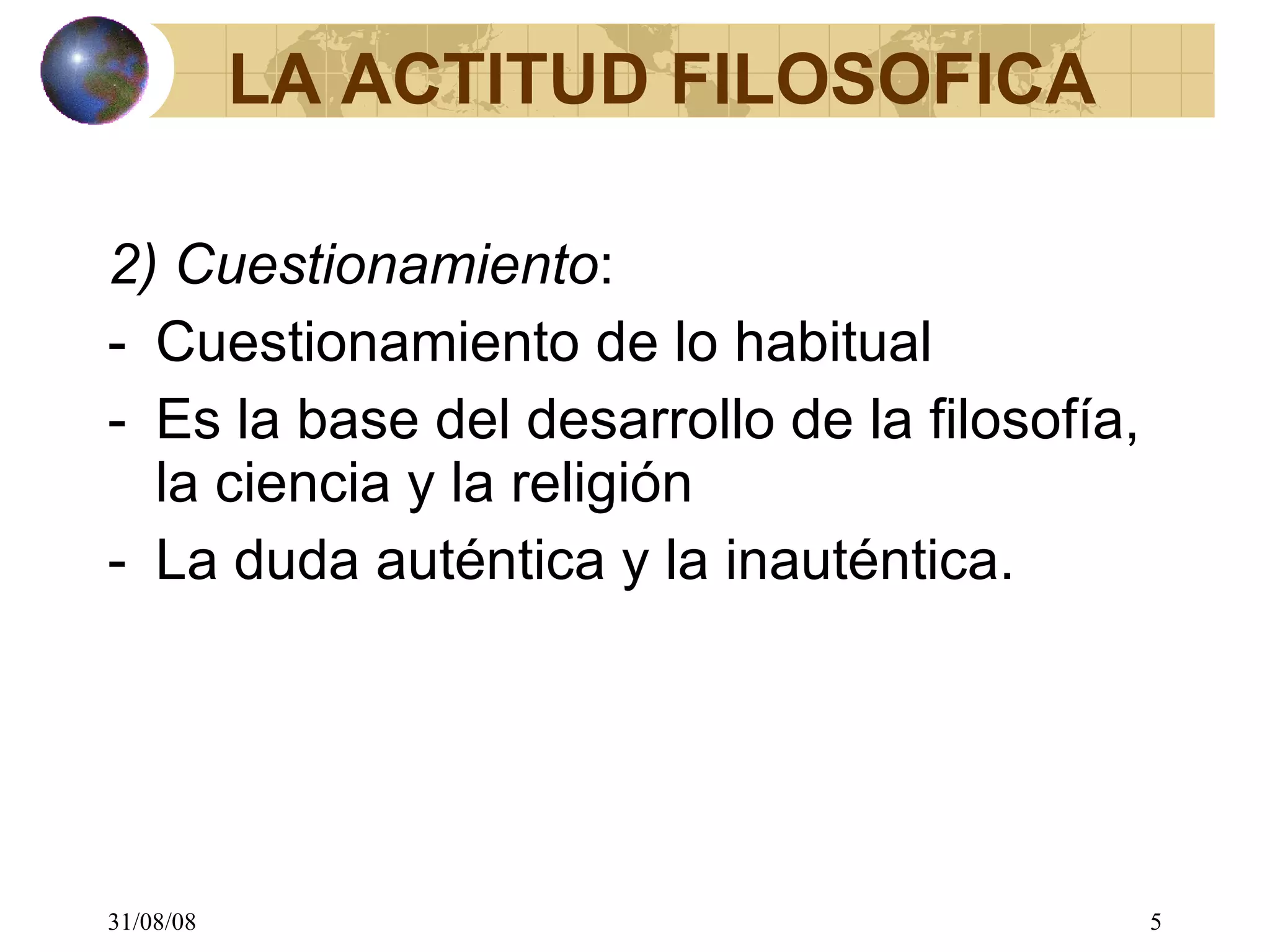 La Actitud Filosofica | PPT