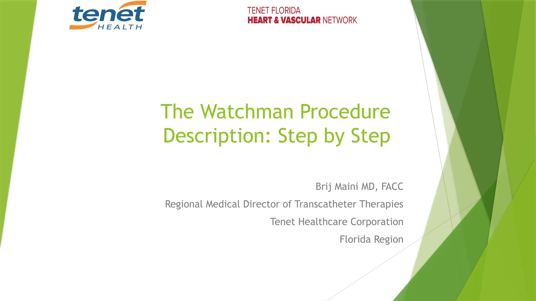 Left Atrial Appendage Closure Watchman step by step.pptx