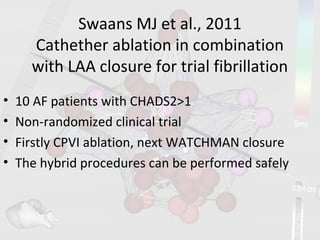 LAA ligation and ablation - dr Marcin Kuniewicz | PPT