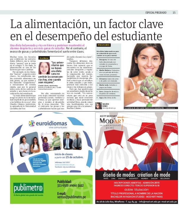La alimentación un factor clave en el desempeño del estudiante La alimentación un factor clave en el desempeño del estudiante