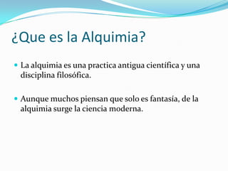 La alquimia | PPT