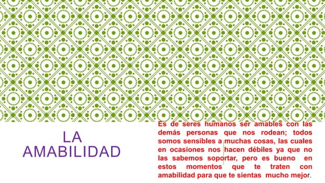 La amabilidad | PPTX