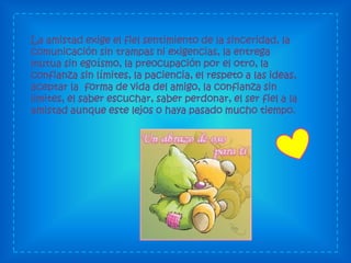 La amistad | PPTX