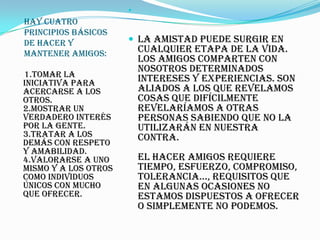 La amistad | PPTX