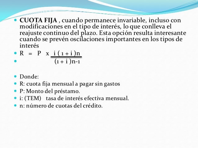 Formula Para Calcular Prestamo Cuota Fija - prestamos de barclays