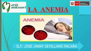 LA ANEMIA (BASES FARMACOLOGICAS).pptx ppt | PPTX