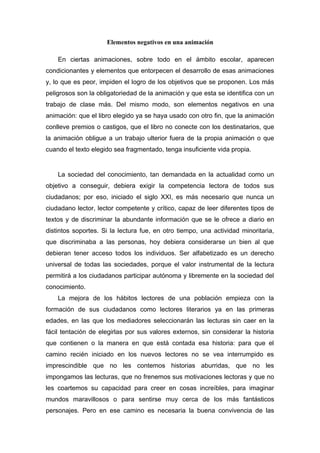 La animación a la lectura desde edades tempranas1 | DOC