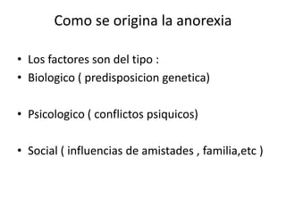 La anorexia | PPTX