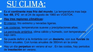 La ANTÁRTIDA, El Continente blanco y su geografía | PDF