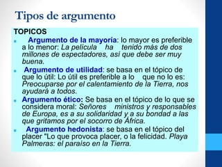 La argumentación | PPTX