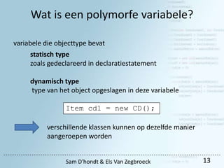 Object-georiënteerd programmeren | PPTX
